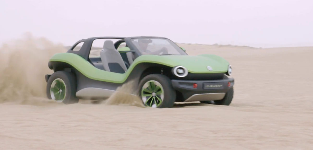 Volkswagen ID. Buggy takes off-road first drive on Californian beach ...